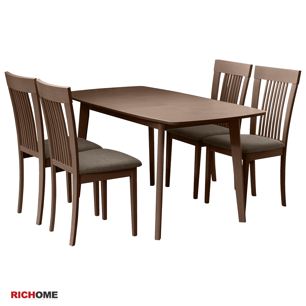 RICHOME 福利品 TA-405 CH-1020 亞曼多可延伸 餐桌椅組 餐桌 餐桌椅 一桌四椅 工作桌 | 蝦皮購物