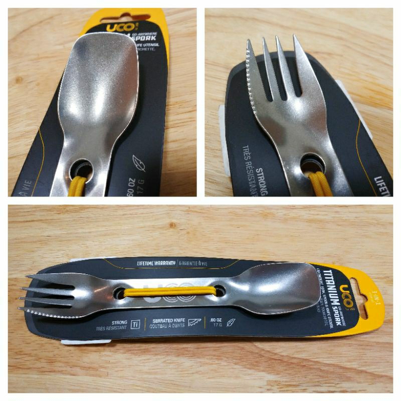 美國 UCO TITANIUM Spork 3 合 1 鈦湯匙叉刀 露營用具 鈦餐具 | 蝦皮購物