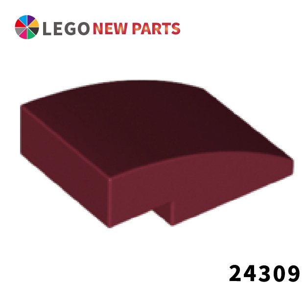【COOLPON】正版樂高 LEGO Slope Curved 3x2 斜面磚 弧形磚 6264031 24309 深紅 | 蝦皮購物