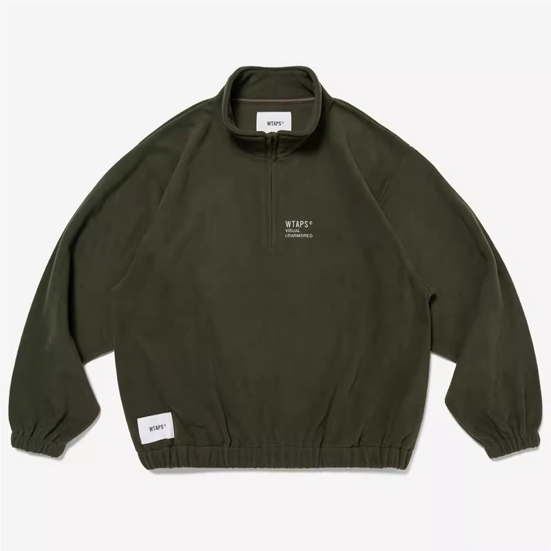 『現貨L實拍』WTAPS 23AW DEPST SWEATER 半拉鏈 搖粒絨 衛衣 大學踢 | 蝦皮購物