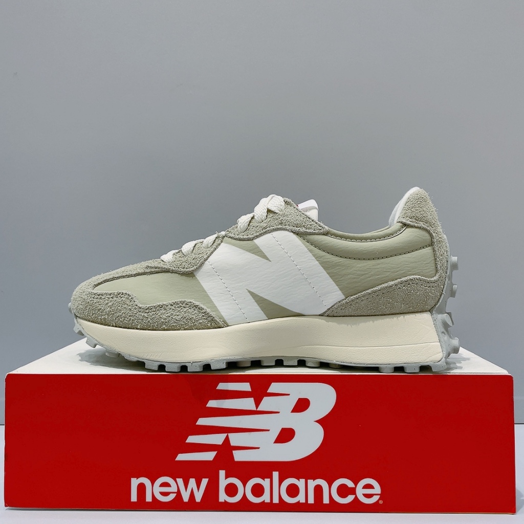 New Balance NB 327 男女款 卡其綠 皮革 麂皮 D楦頭 運動 休閒鞋 U327LM | 蝦皮購物