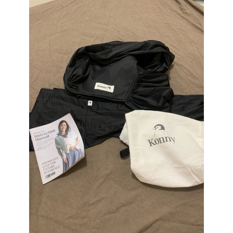 全新 僅拆封檢查 Konny 背巾 L號 黑色 | 蝦皮購物