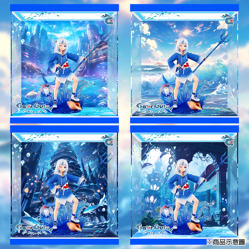 【唯暖暖】Design COCO Gawr Gura 噶嗚·古拉 鯊鯊 Hololive PVC 公仔 壓克力 展示盒 | 蝦皮購物