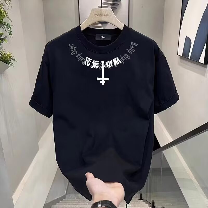 字體環繞短T男生 純棉短袖男【M-5XL】新款美式復古短袖T恤男款夏季ins潮牌棉潮流半袖體恤上衣服潮@名匯衣社男裝 | 蝦皮購物