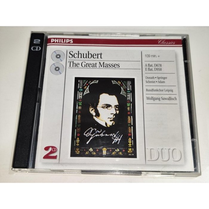 文本齋 Sawallisch Schubert 舒伯特 The Great Masses 德勒斯登國家管弦 2CD Ph | 蝦皮購物