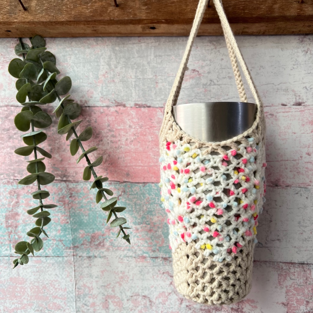 現貨*ins 24H出貨 網格保溫杯咖啡飲料提袋杯套 編織袋 環保杯袋 星巴克 手工製作 杯套杯袋 交換禮物 母親節禮物 | 蝦皮購物