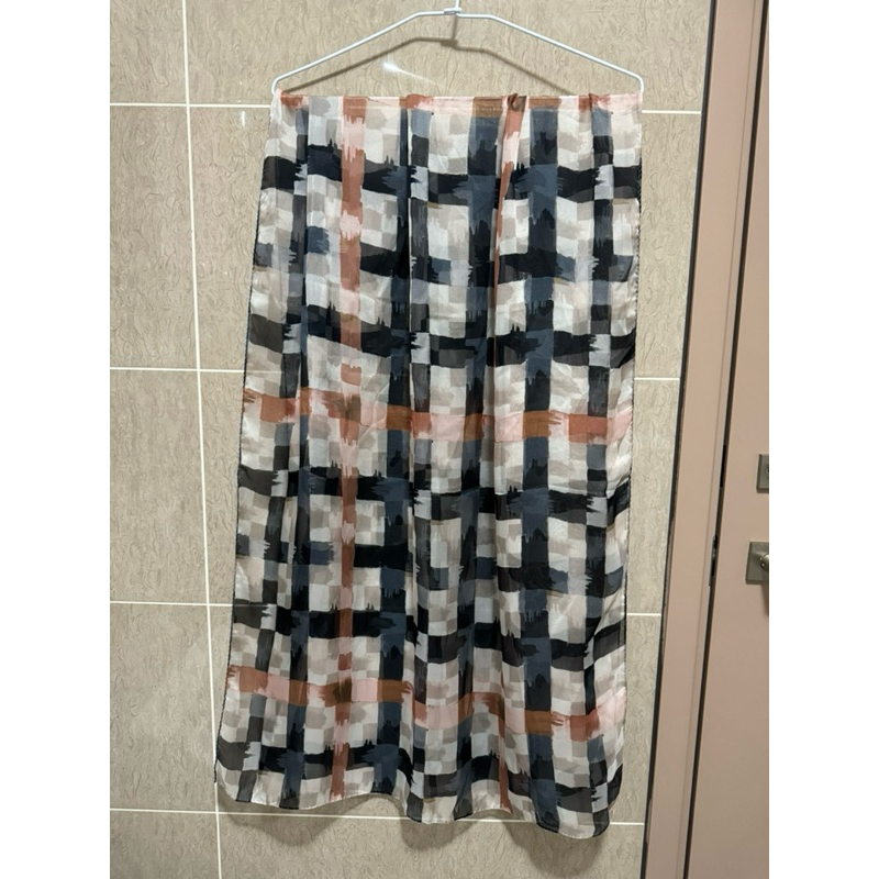 DAKS 100% 時尚 純絲 格紋 絲巾 | 蝦皮購物