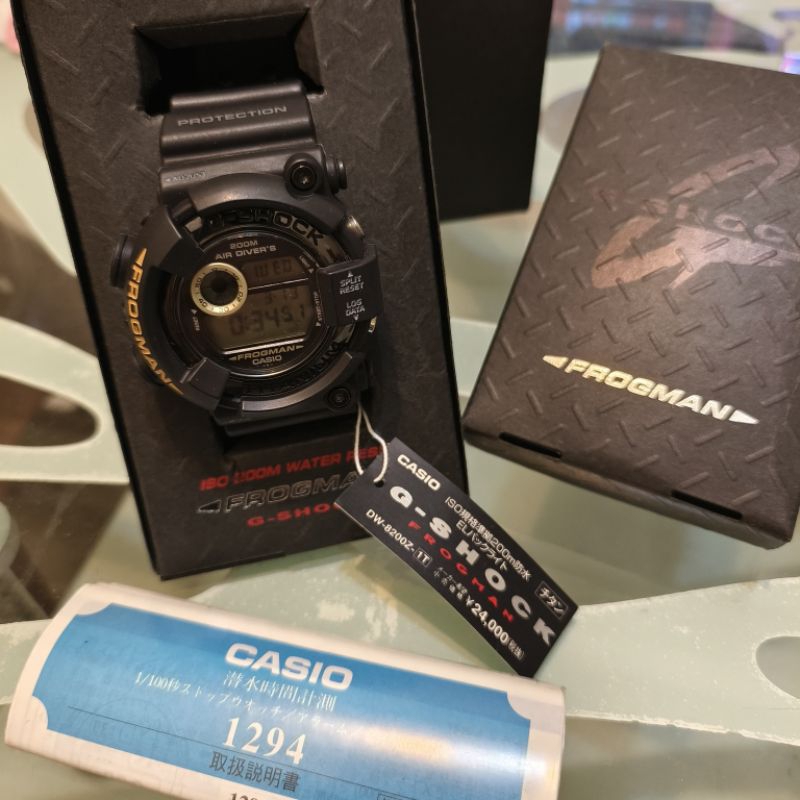 CASIO G-SHOCK FROGMAN DW-8200 金眼黑蛙 蛙人 黑魂 鈦合金 | 蝦皮購物