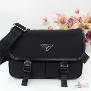 美麗堡精品PRADA OUTLET 2VD769 尼龍斜背包 郵差包 黑色 【缺貨】全新真品 | 蝦皮購物