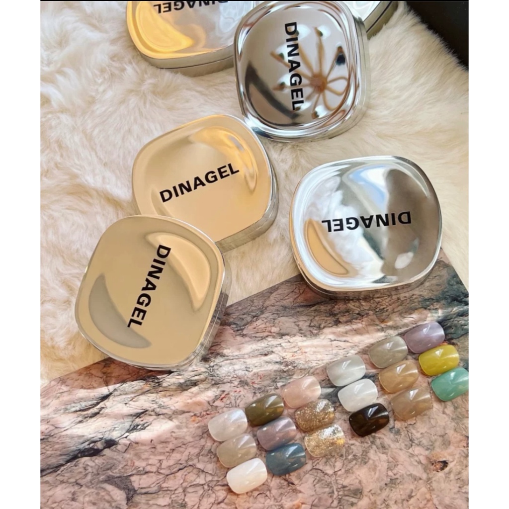 現貨 DINA 美甲眼影盤 固態膠 三色入 美甲 色膠 彩色 高級色 附鏡面盒 dinagel H04 H07三色眼影盤 | 蝦皮購物
