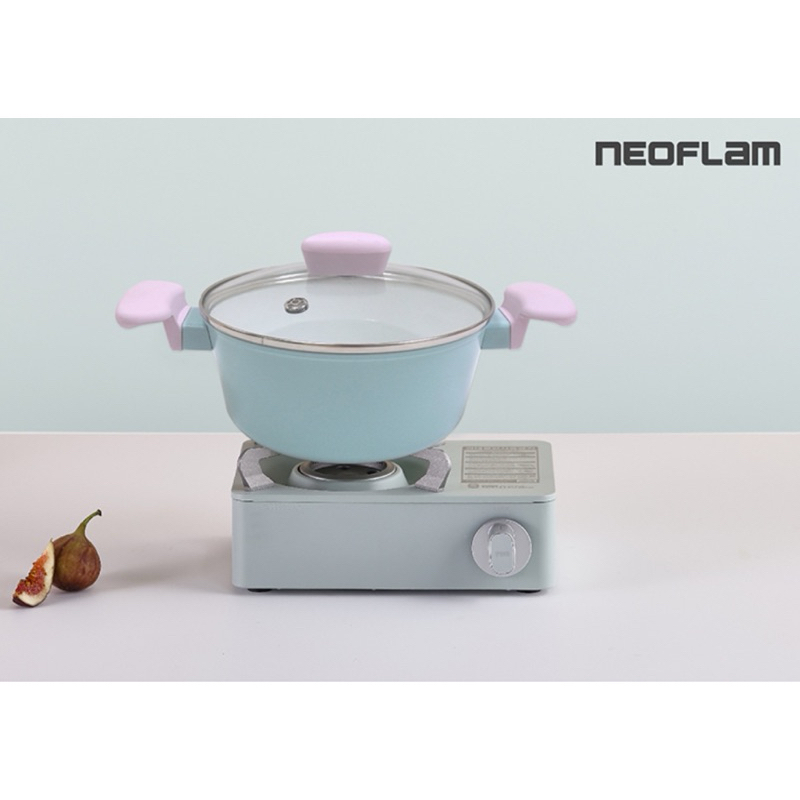【全新免運】Neoflam馬卡龍甜美湯鍋 Bubble Gum系列20cm湯鍋(電磁底)+玻璃蓋 | 蝦皮購物