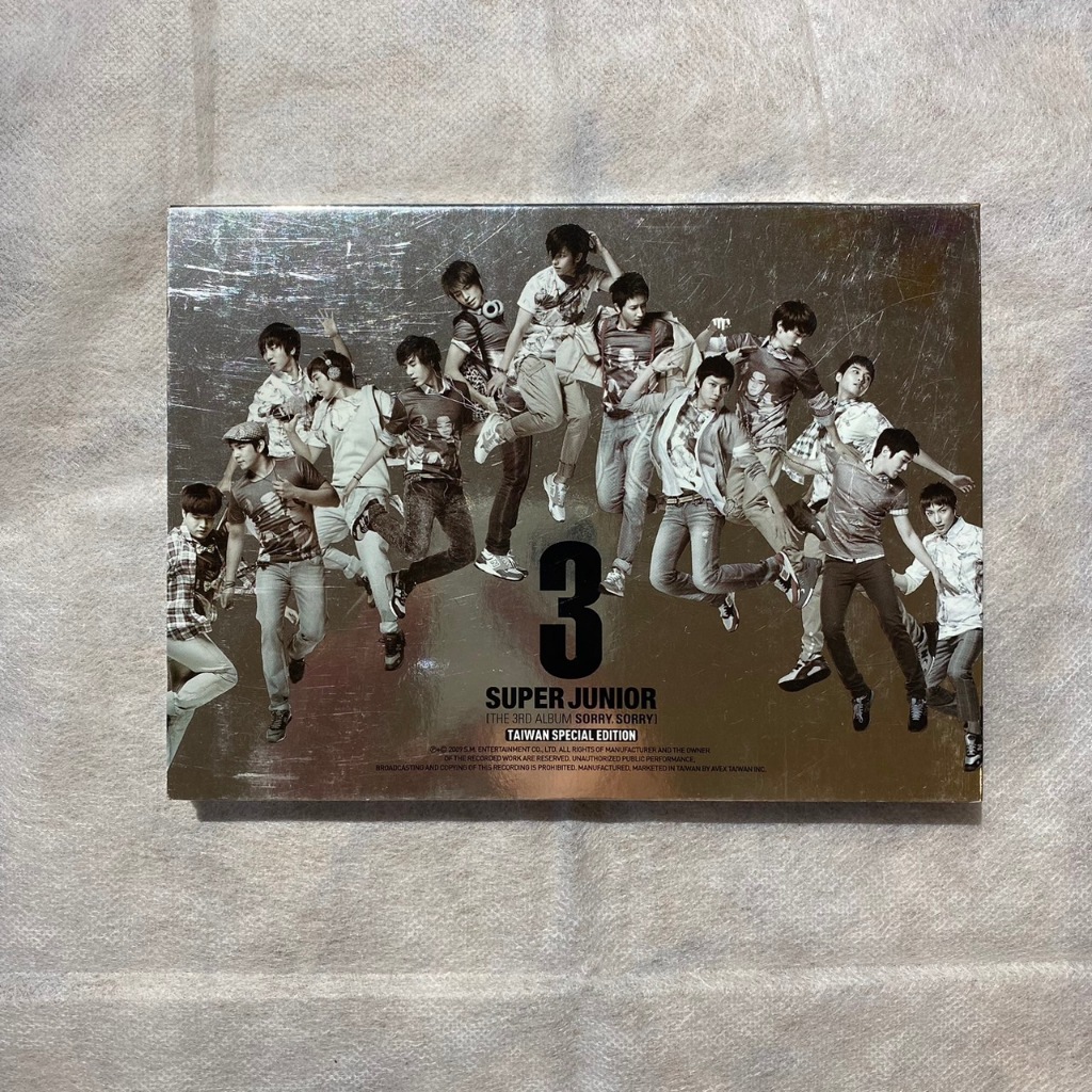 SUPER JUNIOR【SORRY SORRY】｜第三張專輯｜ALBUM｜台灣豪華超值版CD+DVD｜城南舊肆二手書店 | 蝦皮購物