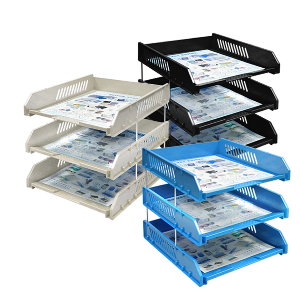 【辦公王】 現貨秒發 ️ 聯合W.I.P BH553 A4三層公文架/BH550 A4二層公文架/BP26S文具收納盤 | 蝦皮購物