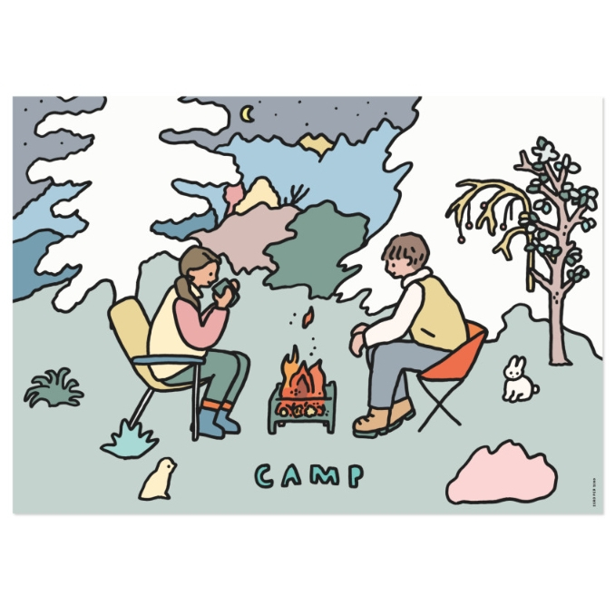 【日日文創舖】Zero Per Zero．露營情侶 海報 (A3) | 蝦皮購物