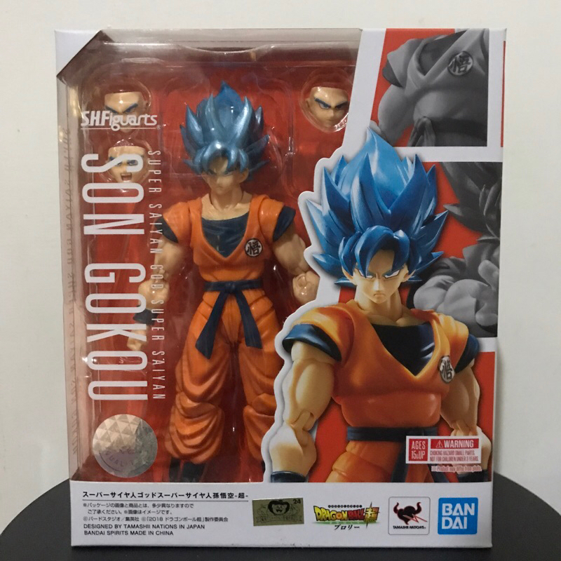 已拆封 七龍珠 代理版 S.H.Figuarts SHF S.H.F 劇場版 超級賽亞人之神 超藍悟空 | 蝦皮購物