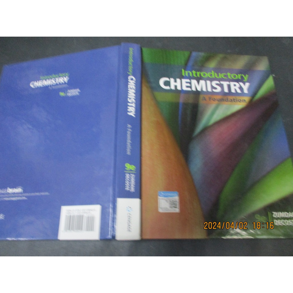 INTRODUCTORY CHEMISTRY A FOUNDATION 9E ZUMDAHL精裝本幾乎無劃記 | 蝦皮購物