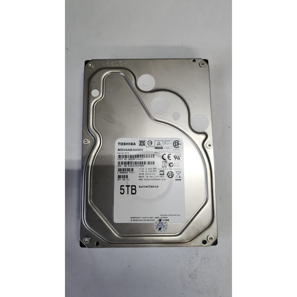 含稅 東芝 3.5吋 5TB 5T 保1個月 MD04ABA500V 04H018 | 蝦皮購物