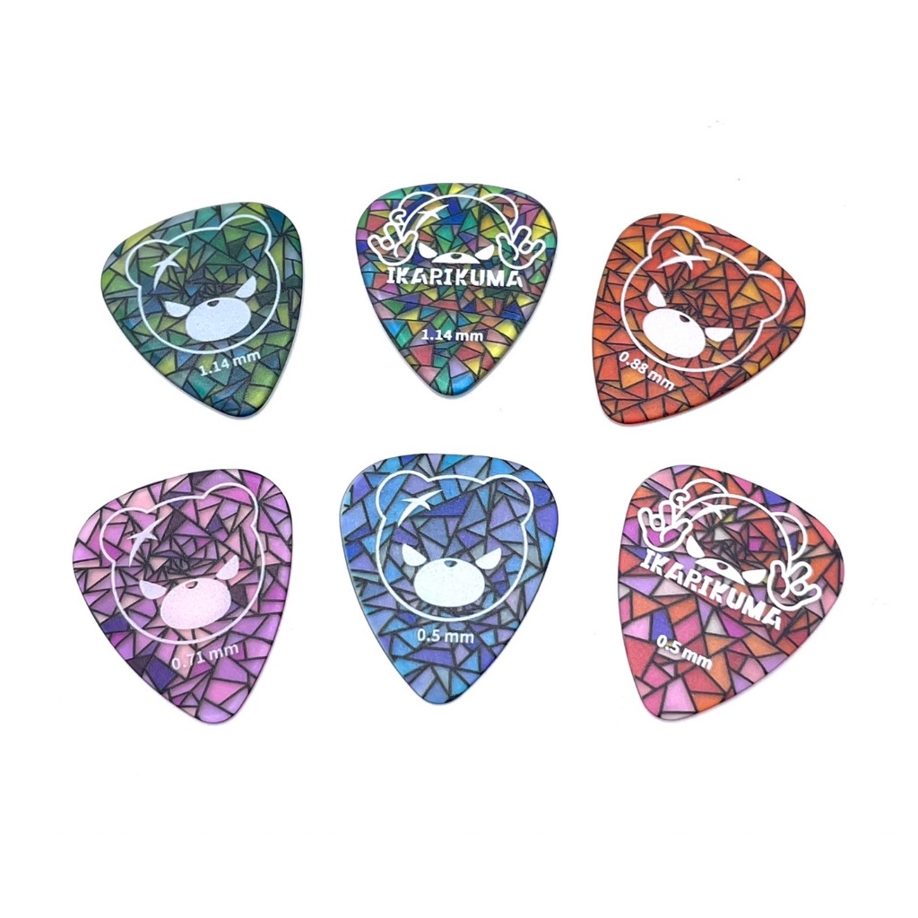 《白毛猴樂器》IKARIKUMA 憤怒小黑熊 吉他彈片 琉璃系列 多種規格 吉他 撥片 Pick | 蝦皮購物