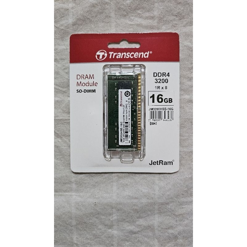 全新 Transcend 創見 DRAM RAM DDR4 3200 16GB JetRam 筆電記憶體 | 蝦皮購物