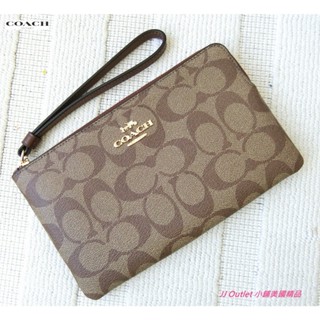 [美國購回精選特惠, 現貨在台]全新 Coach 6648 C Logo防刮皮革大手拿包可平放千元鈔(附購証) | 蝦皮購物