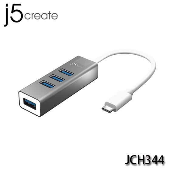 【3CTOWN】含稅附發票 j5 create JCH344 USB3.1 Type-C轉4埠 HUB 集線器 | 蝦皮購物