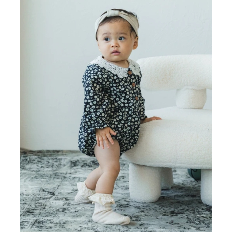 「現貨」日本 PAIR MANON 寶寶 碎花 蕾絲花領 包 | 蝦皮購物