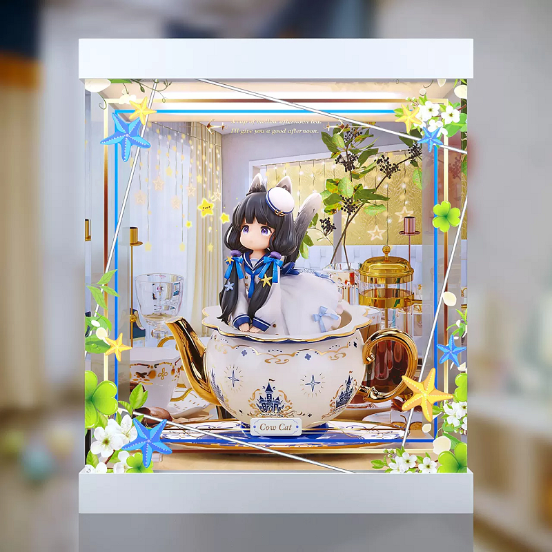 【漢斯模型】訂製 適用於 RIBOSE DLC 茶會貓 茶壺貓 第三彈 第3彈 奶牛貓 PVC 專用展示盒 | 蝦皮購物