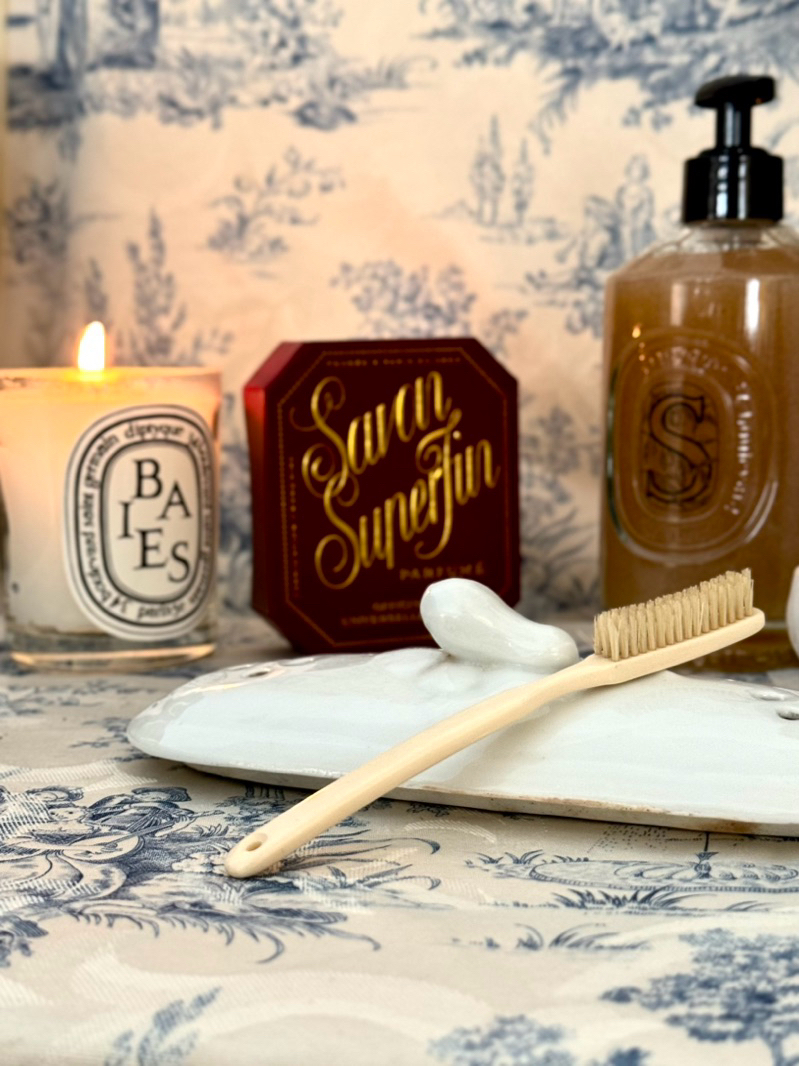 40006 法國18世紀末 未使用過獸骨柄鬃毛牙刷French antiques bone toothbrush | 蝦皮購物