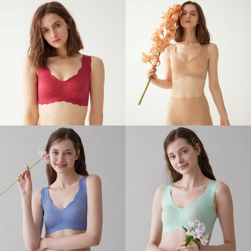 女內衣 日本製 現貨【GUNZE】KIREILABO 森林系 完全無縫製 無鋼圈內衣 日本內衣 半截式內衣 KB1655 | 蝦皮購物