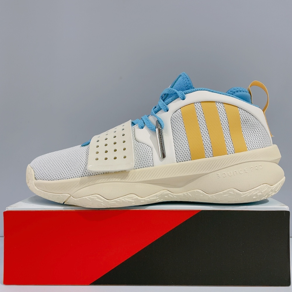 adidas DAME 8 EXTPLY 男生 米白 里拉德 舒適 緩震 魔鬼氈 運動 籃球鞋 IF1514 | 蝦皮購物