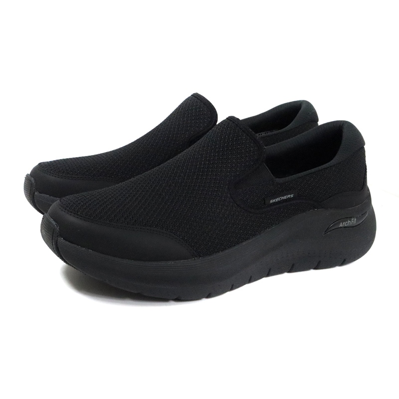 SKECHERS ArchFit 運動鞋 懶人鞋 男鞋 黑色 232706BBK no831 | 蝦皮購物