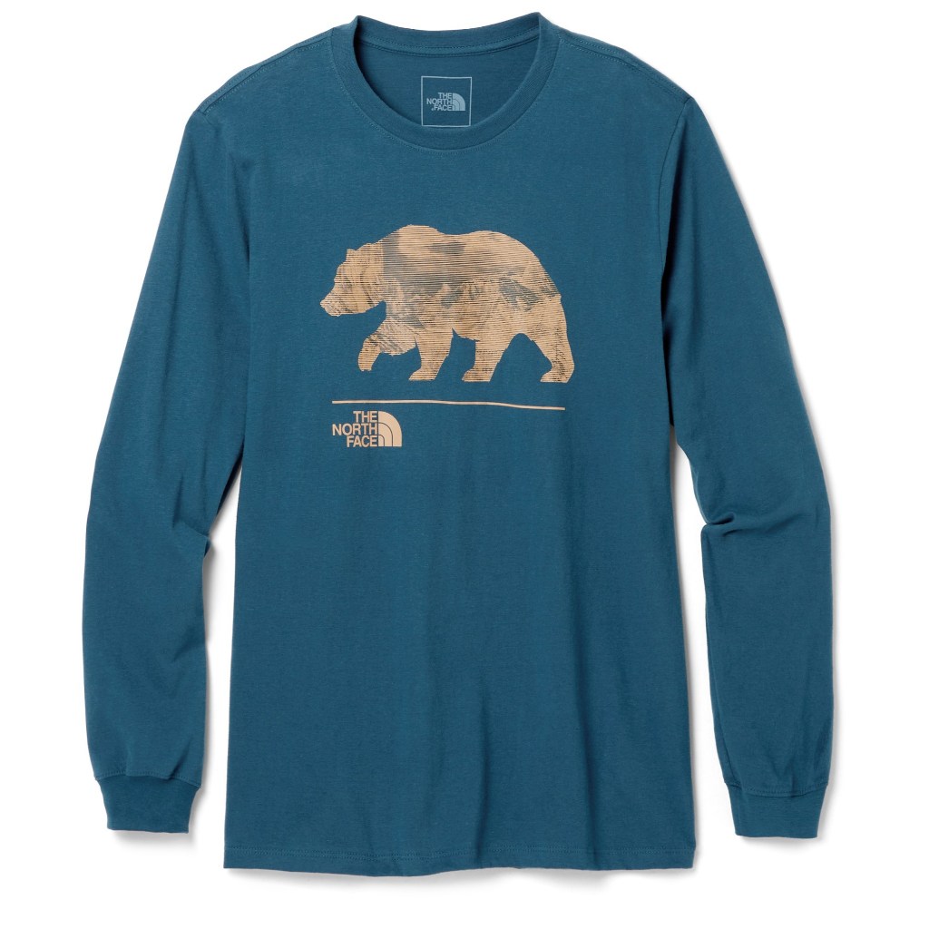 [全新正品] The North Face Bearscape 棕熊 長袖 T-Shirt (M) | 蝦皮購物