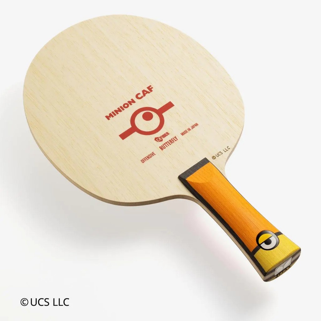 【大自在】BUTTERFLY 蝴蝶牌 桌球拍 小小兵聯名桌球拍 乒乓拍 MINION ALC CAF 兒童拍 純木 日製 | 蝦皮購物