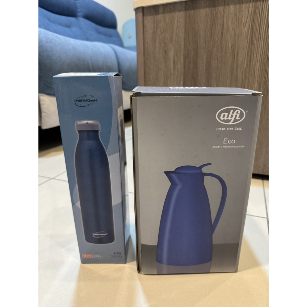 【全新_alfi】德國愛麗飛 真空保溫壺(玻璃內膽)1.0L 送他牌小保溫瓶 | 蝦皮購物
