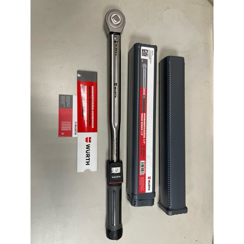 全新德國福士 WURTH 1/2”推擠式棘輪扭矩板手 4分棘輪扭力板手 40～200NM | 蝦皮購物