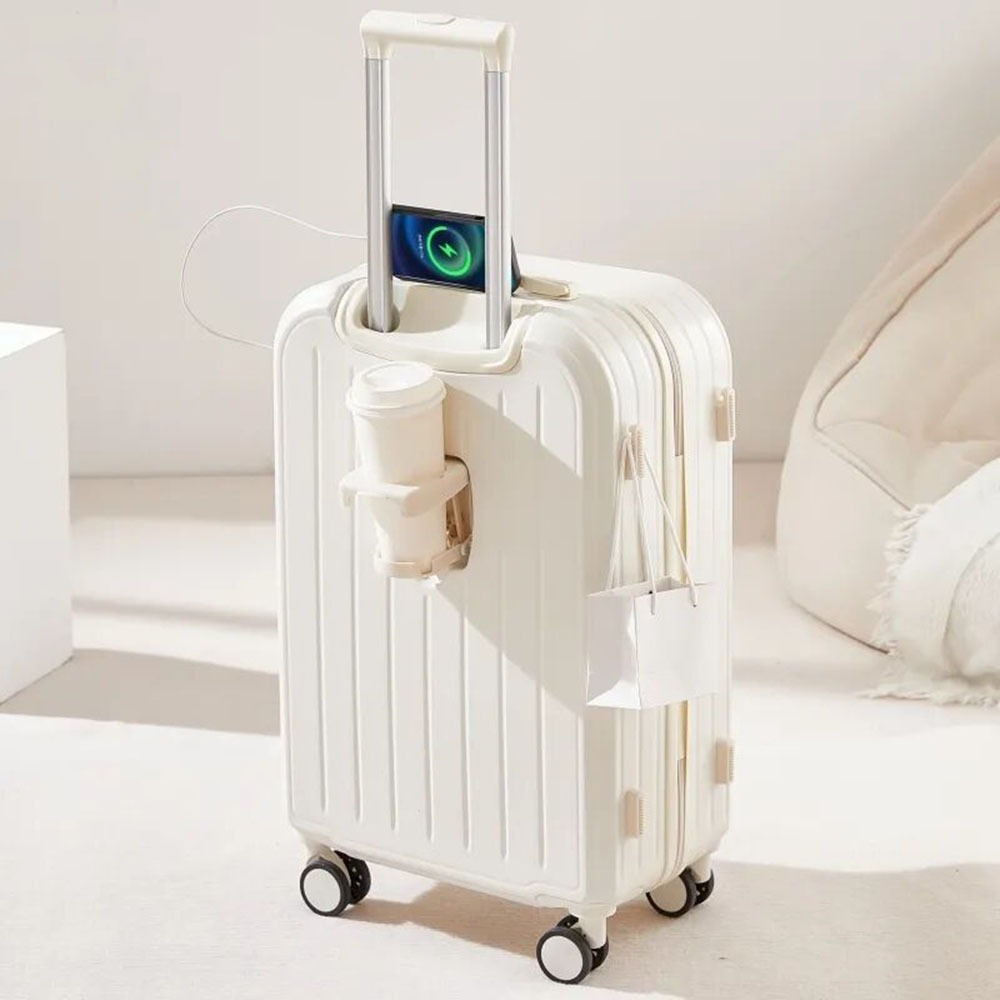 20吋22吋/26吋多功能行李箱 拉桿箱 USB充電 摺疊杯架 登機箱 旅行箱 | 蝦皮購物
