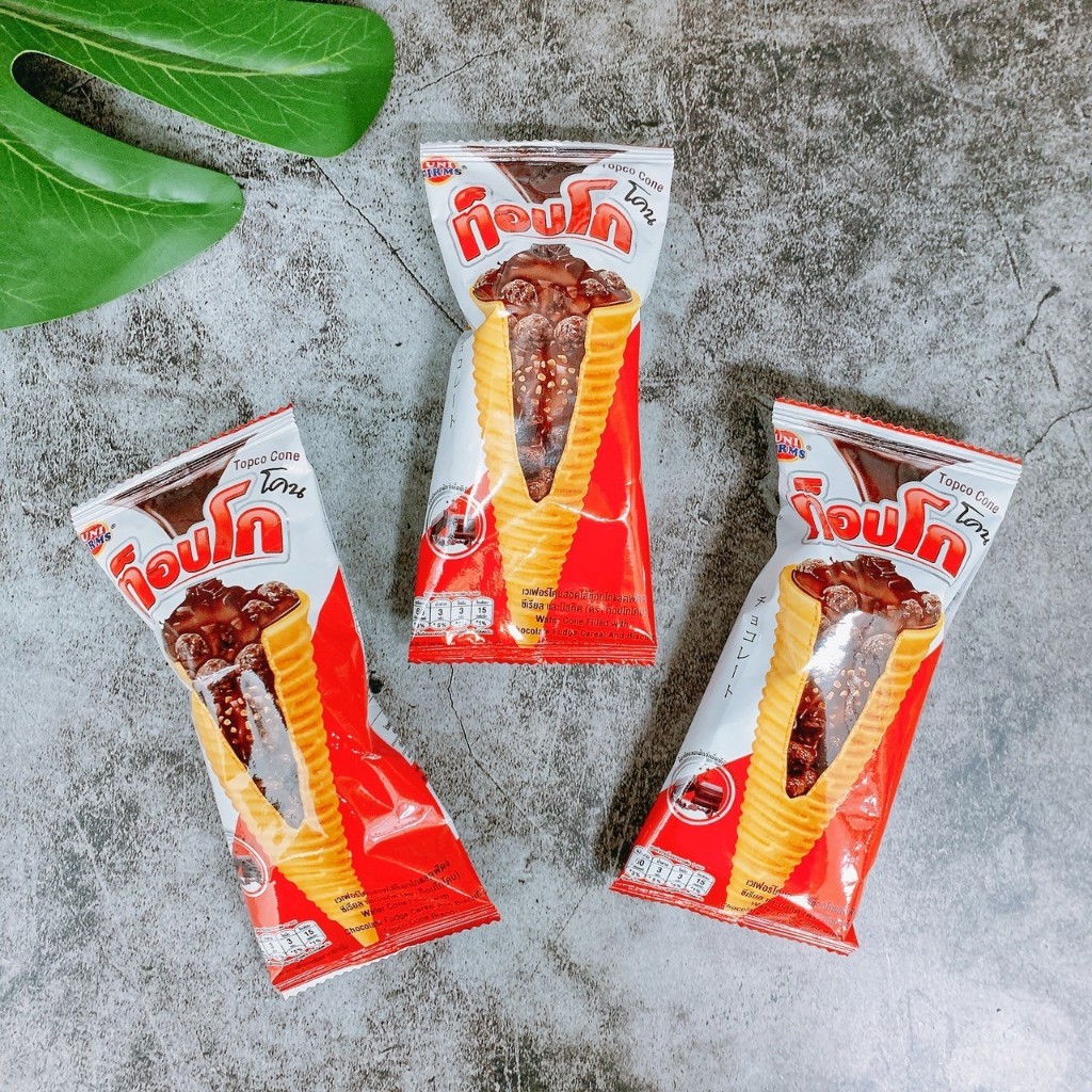 【疲老闆】泰國 Topco Bigcone 甜筒餅乾 巧克力 12g 個 | 蝦皮購物