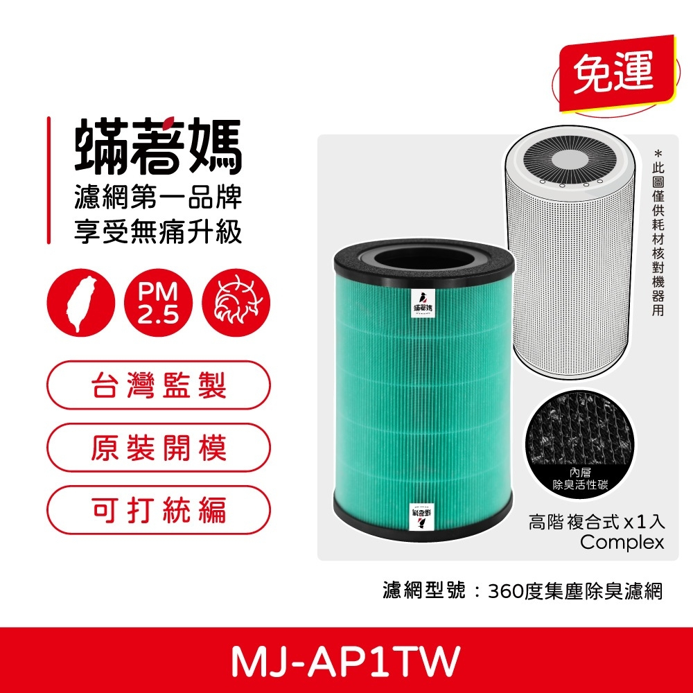 適用 無印良品 MUJI 空氣清淨機 MJ AP1TW 360 集塵脫臭濾網 | 蝦皮購物