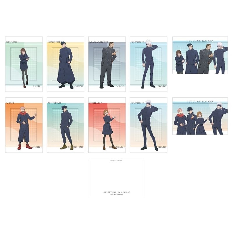 JF2024 咒術迴戰 明信片套組 TOHO TaS 澀谷事變 懷玉 玉折 五條悟 虎杖悠仁 伏黑惠 釘崎野薔薇 夏油傑 | 蝦皮購物