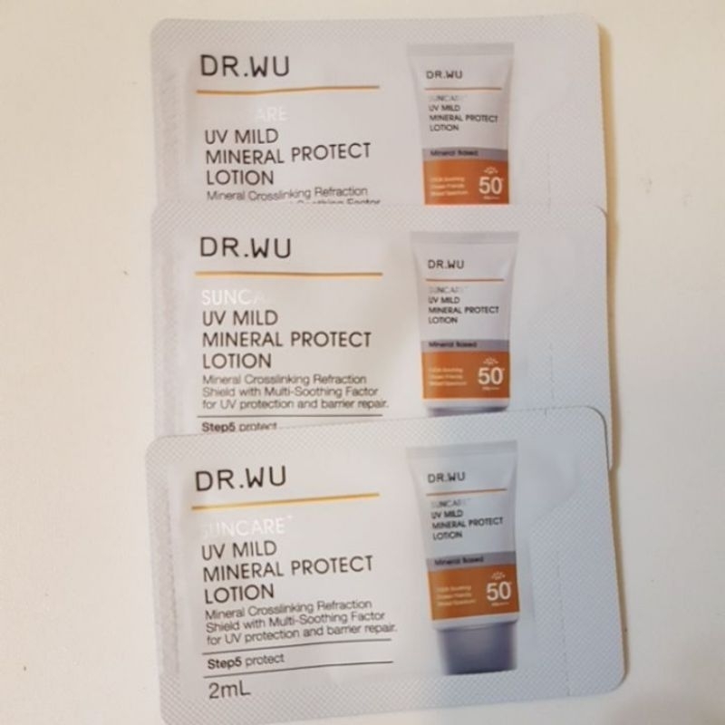 DR.WU 低敏物理防曬乳2ml/極效全能防曬2ml/柔焦清透防曬2ml/全日清爽身體防曬2ml/全能保濕潤色防曬2ml | 蝦皮購物