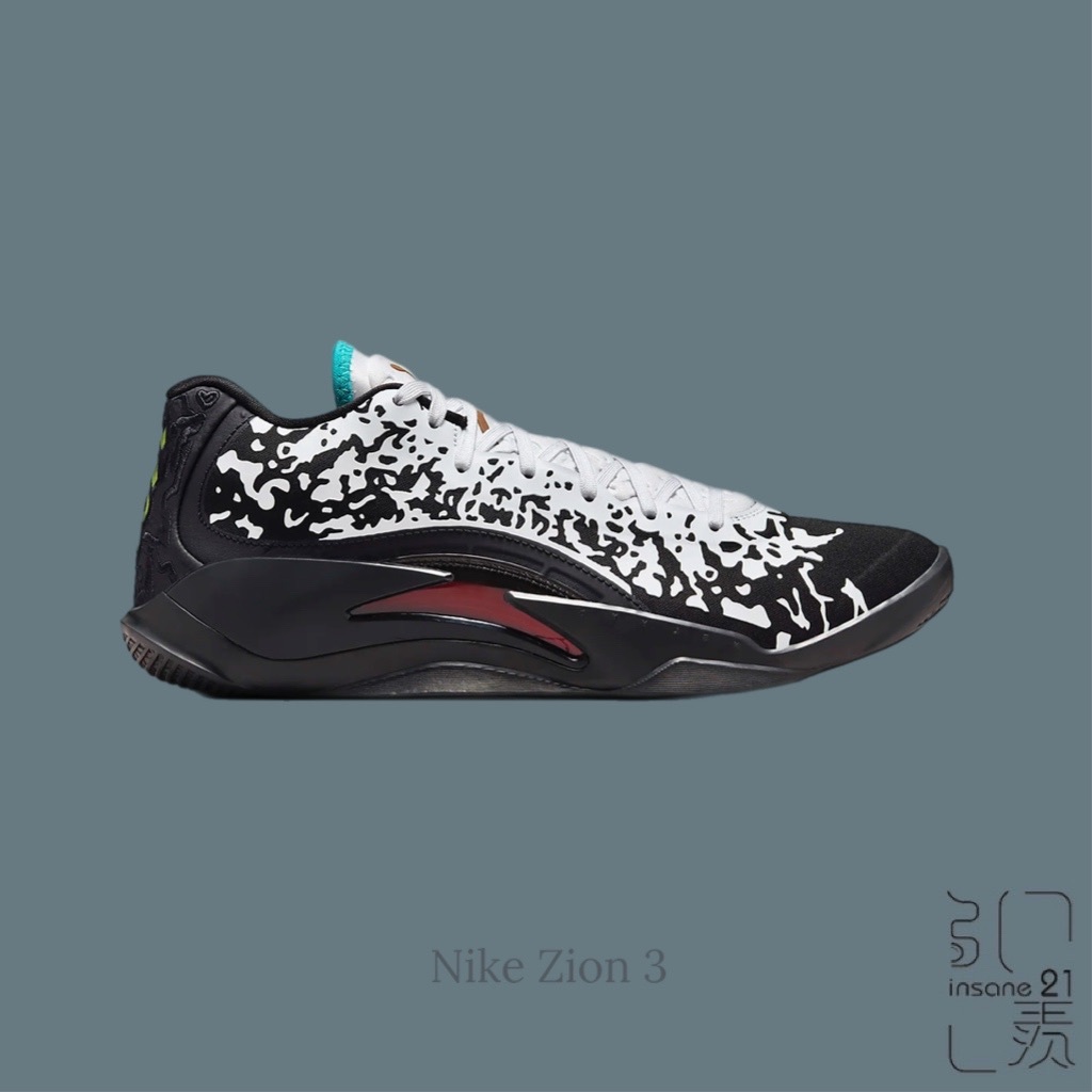NIKE ZION 3 PF 低筒 潑漆 黑藍綠 籃球鞋 男鞋 DR0676-002【Insane-21】 | 蝦皮購物
