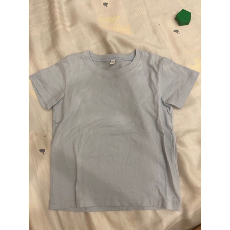 二手 muji 無印良品 男童短袖 100cm 淺藍 | 蝦皮購物