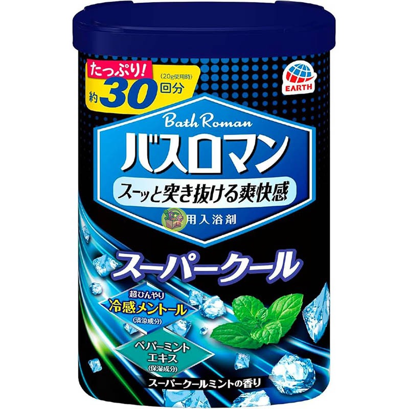 【JPGO】日本製 地球製藥 Bath Roman 涼爽一夏 碳酸入浴劑 泡澡.泡湯 600g~超涼薄荷 | 蝦皮購物