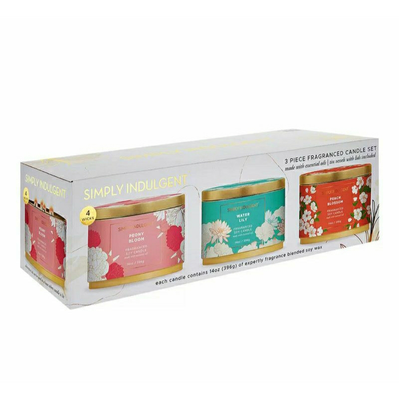 Simply Indulgent 香氛蠟燭 3入組 | 蝦皮購物