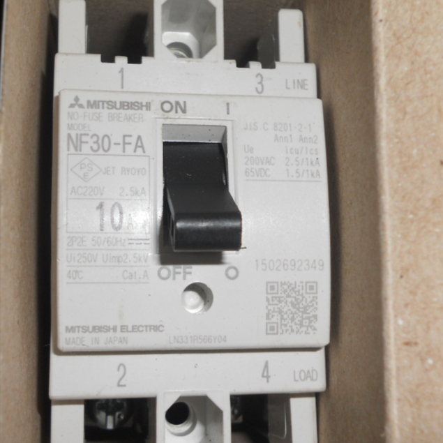 全新 日本 三菱 無熔絲開關 NF30-FA 2P 30A 附補助接點(用不到可拆) | 蝦皮購物