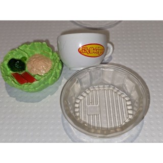 二手 掉漆 Re-ment 2004盒玩 速食店 第13彈 套餐 迷你熱狗堡 沙拉 紅茶 薯條 | 蝦皮購物