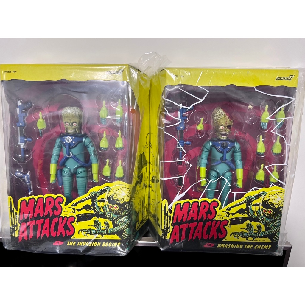 現貨 美版 SUPER7 星戰毀滅者 終極系列 7吋 火星人 Mars Attacks 大腦戰損 外星人 Martian | 蝦皮購物