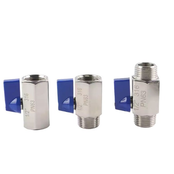 316不鏽鋼迷你球閥 不銹鋼開關 DN15 4分 DN20 6分 DN25 1寸 雙內牙 雙外牙 內牙轉外牙 | 蝦皮購物