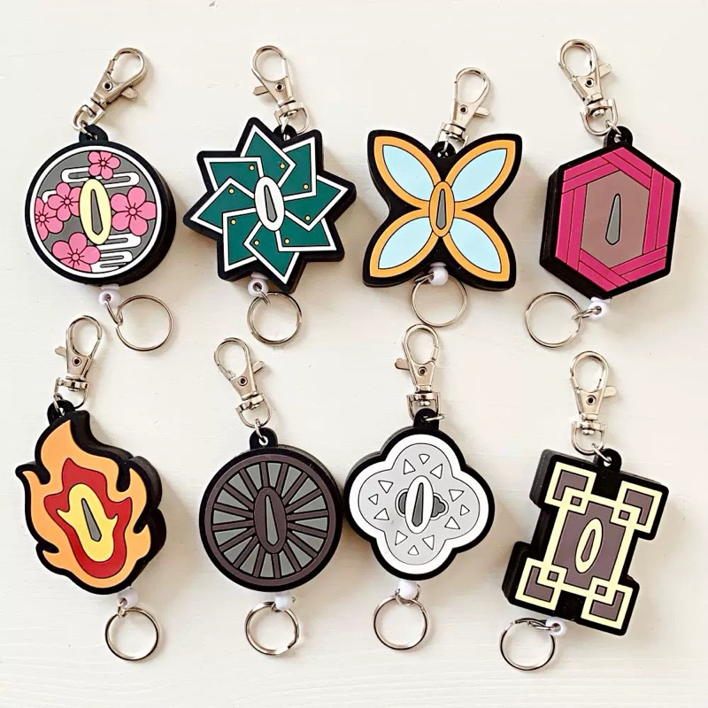 鬼滅之刃 伸縮鑰匙圈 可拉伸吊飾 厚橡膠鑰匙扣 炭治郎 善逸 霞/風/蟲/水/音柱 | 蝦皮購物