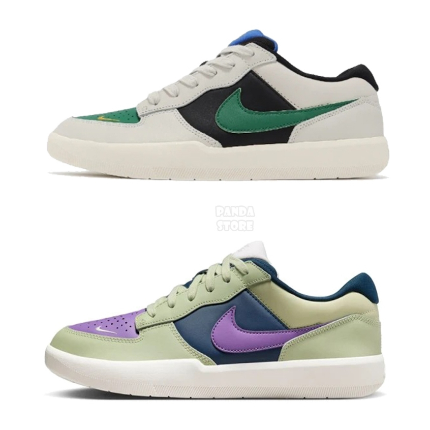 胖達）NIKE SB FORCE 58 皮革 拼接 輕量 滑板鞋 DV5476-002 米綠 300 綠紫 男鞋 | 蝦皮購物